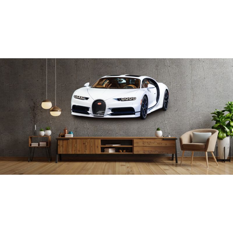 Sticker Mural – Bugatti / Blanc