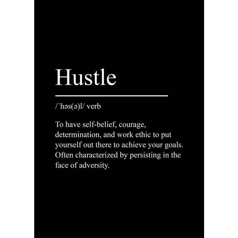 Affiche – Hustle / verb