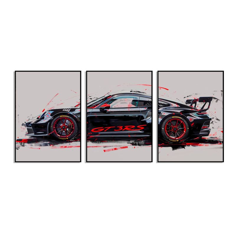 Affiche - Voiture de sport GT3 RS / Lot de 3