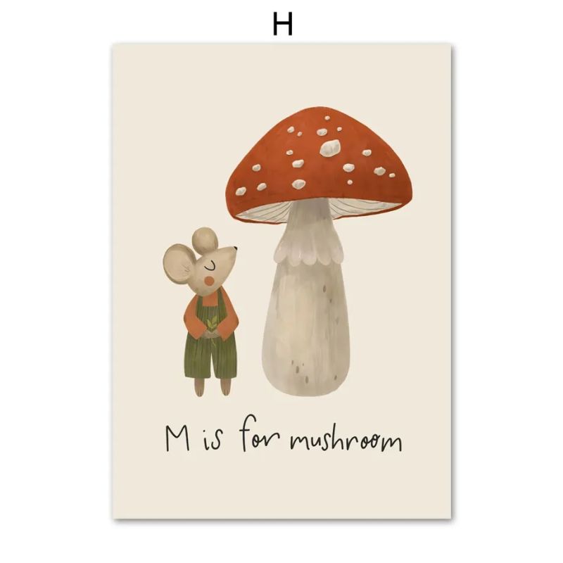 Affiche - M is for mushroom