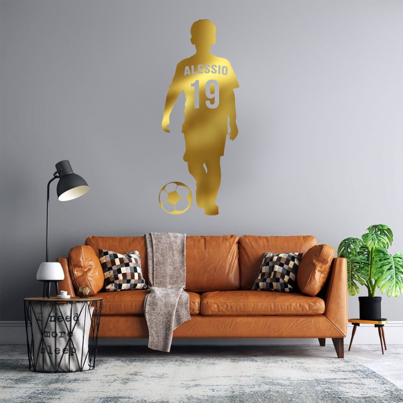 Stickers Muraux - Joueur de Football / Nom et Numéro Personnalisés ...