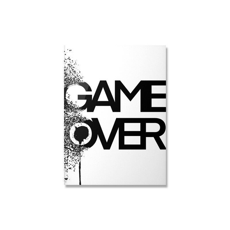 Affiche - GAME OVER / Noir et blanc